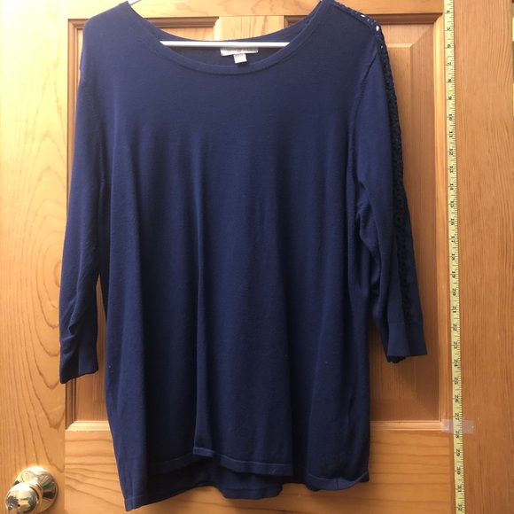 Roz & Ali | Sweaters | Navy Blue Roz Ali Sweater | Poshmark